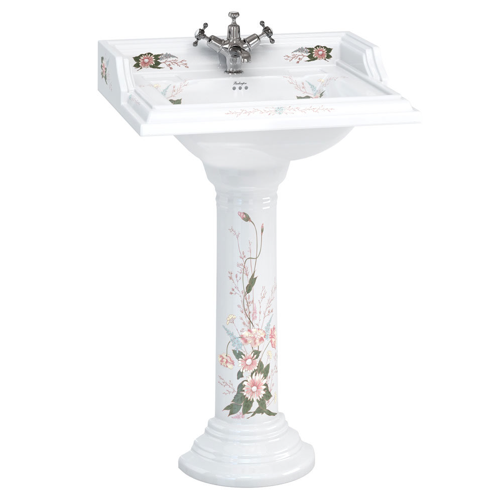 Burlington English Garden Square Basin and Pedestal - B15D-P9RD at ...