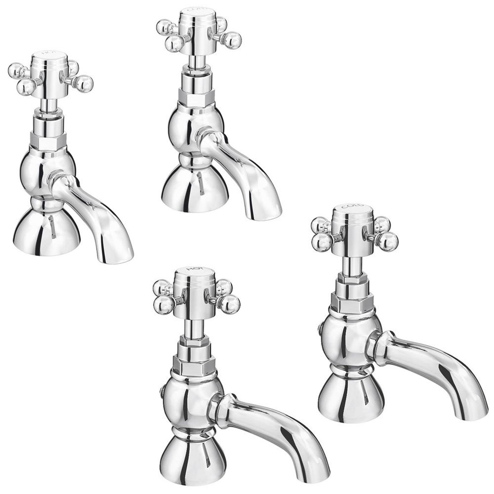 Belmont Traditional Basin + Bath Tap Set | Victorian Plumbing UK