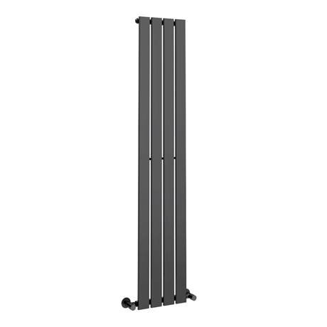 Urban Black Nickel 1600 x 300mm Vertical Single Panel Radiator - 4 Bars ...
