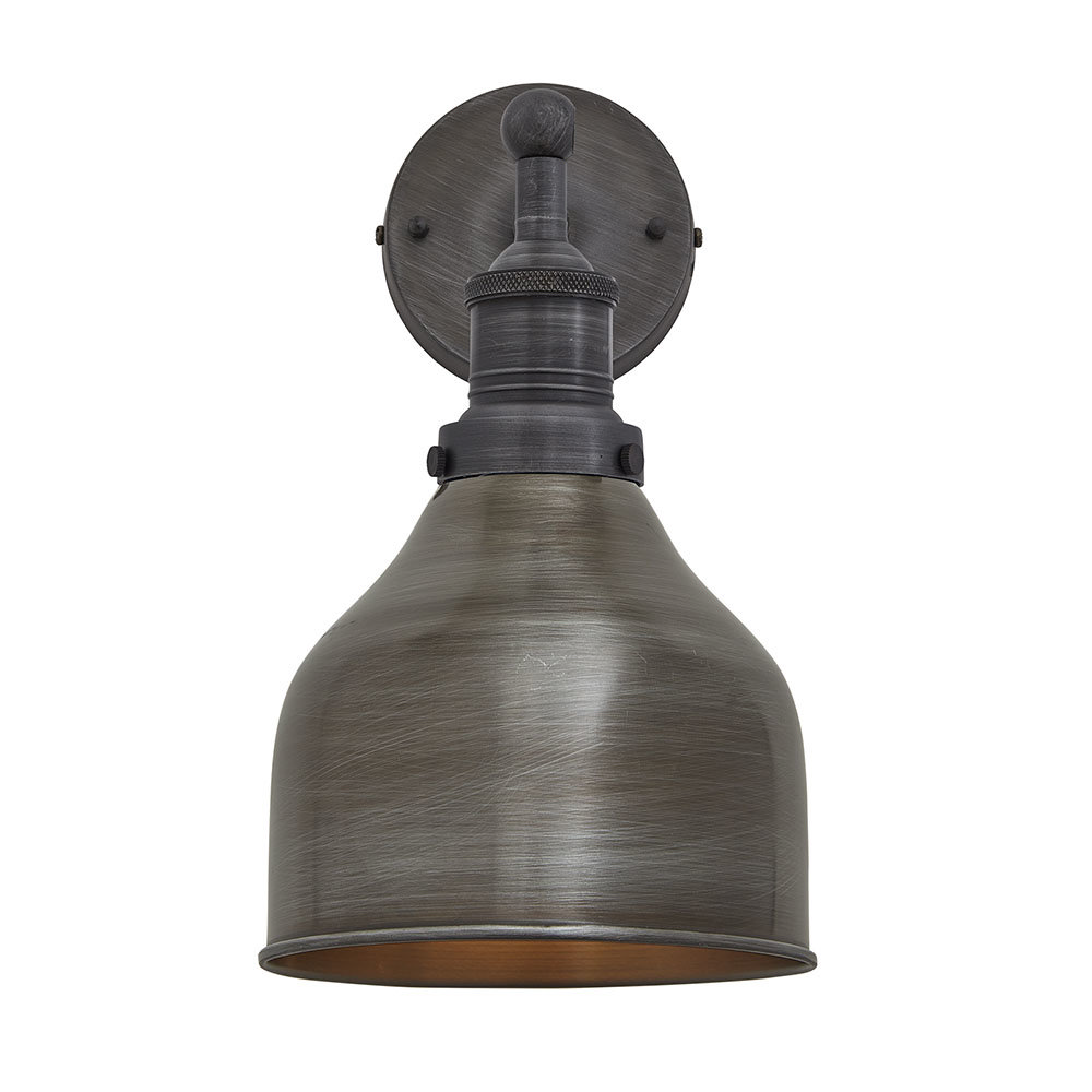 Industville Brooklyn 7" Cone Wall Light - Pewter - BR-CWL7-P-PH