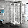 Nova Square Frameless Corner Entry Shower Enclosure - 800 x 800mm ...