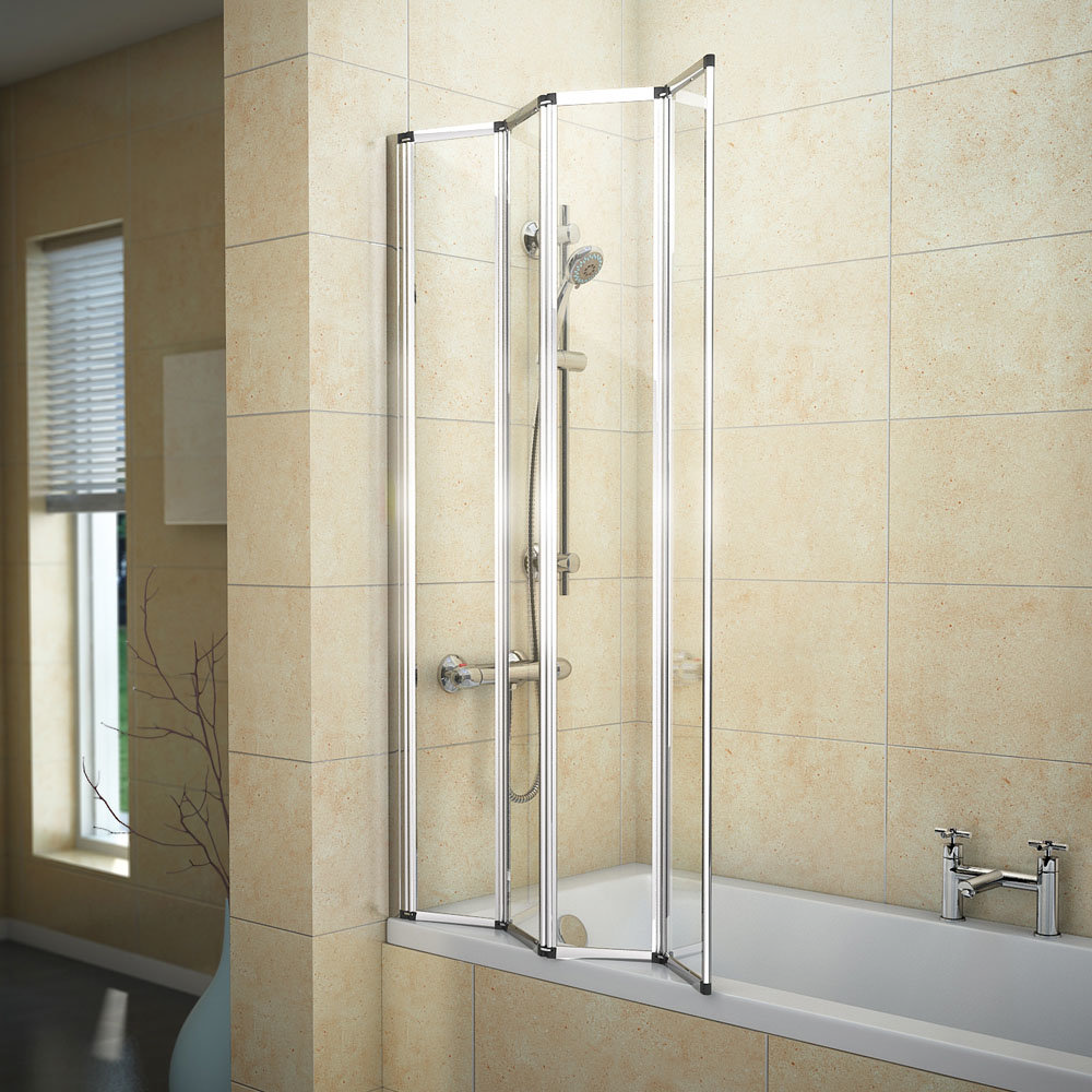 Banbury Round Single Ended Bath with Bi-Fold Screen | Victorian Plumbing UK