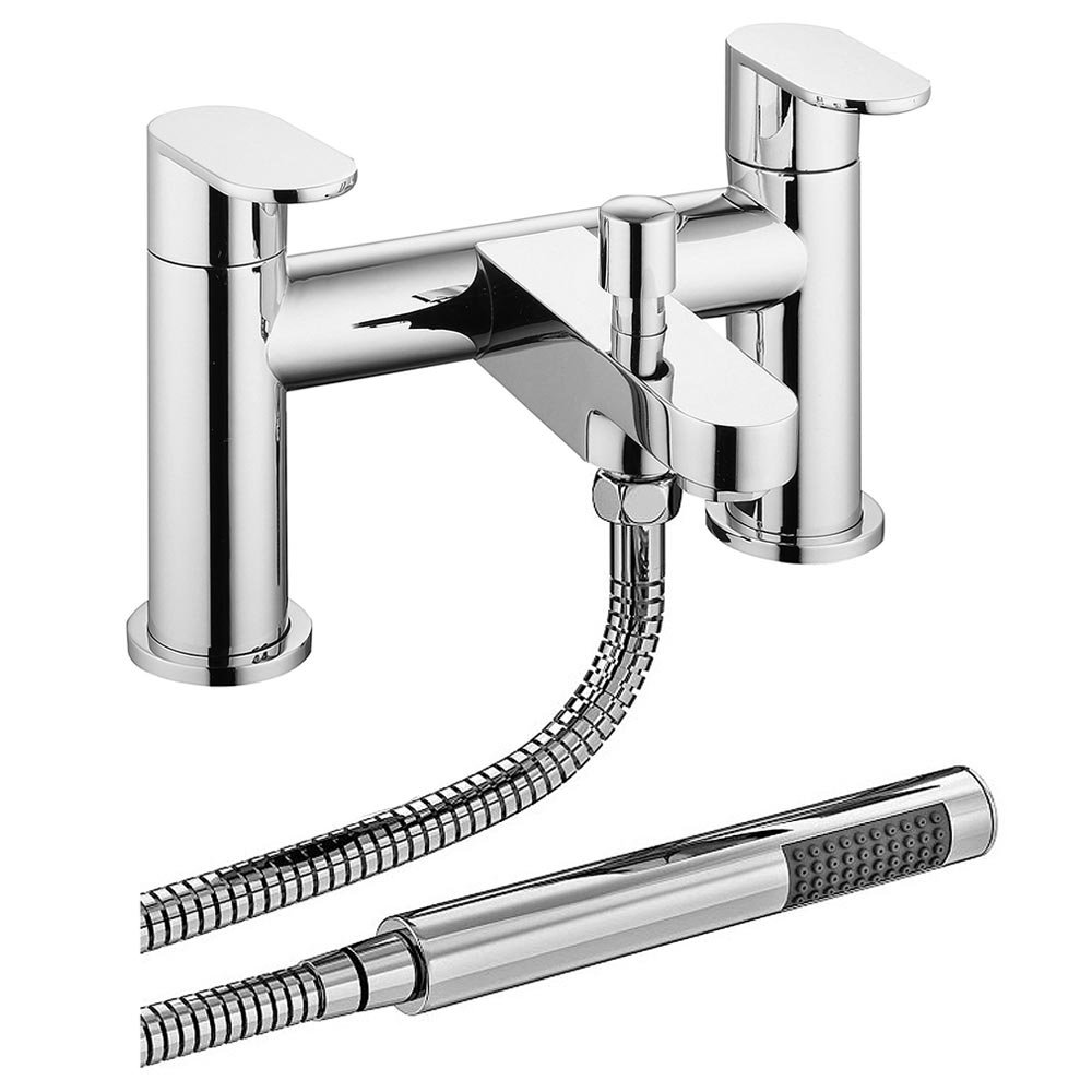 Bosa Bath Shower Mixer Taps + Shower Kit - Chrome | Victorian Plumbing ...