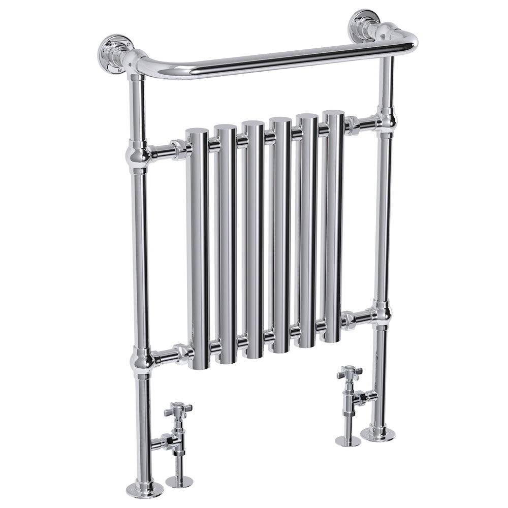 Boston Traditional 952 x 659mm Chrome Towel Rail at Victorian Plumbing UK