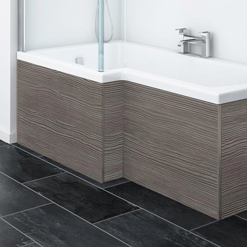 Brooklyn Grey Avola Offset Front Bath Panel At Victorian Plumbing