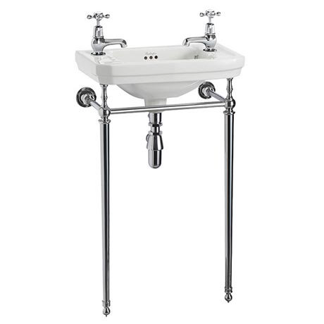 Burlington Cloakroom 2TH Victorian Basin and Chrome Wash Stand - B9T21 ...