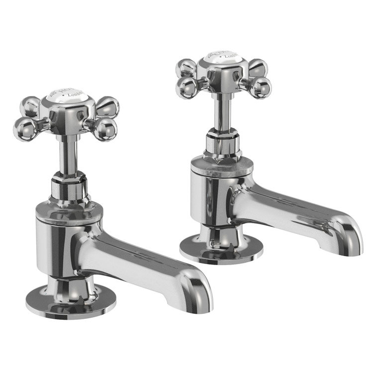 Burlington - Stafford Bath Pillar Taps - STA13 at Victorian Plumbing UK