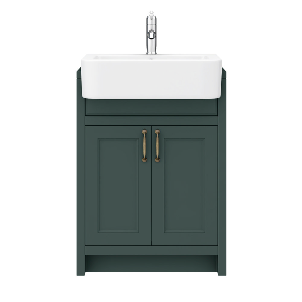 Chatsworth Traditional Green Semi-Recessed Vanity - 600mm Wide ...