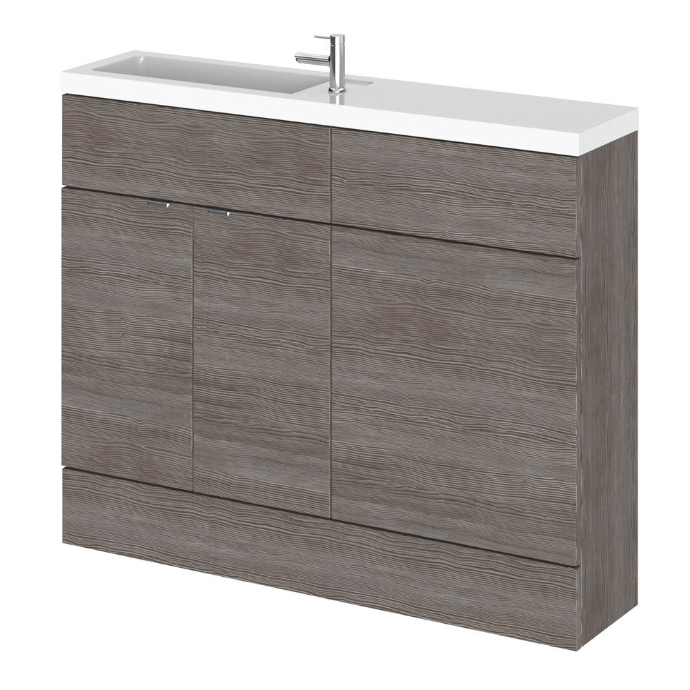 Hudson Reed 1100mm Grey Avola Compact Combination Unit (600 Vanity ...