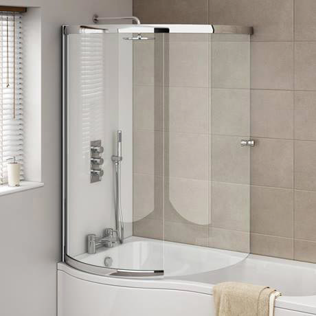 Cruze P-Shaped Sliding Bath Screen | Available At Victorian Plumbing