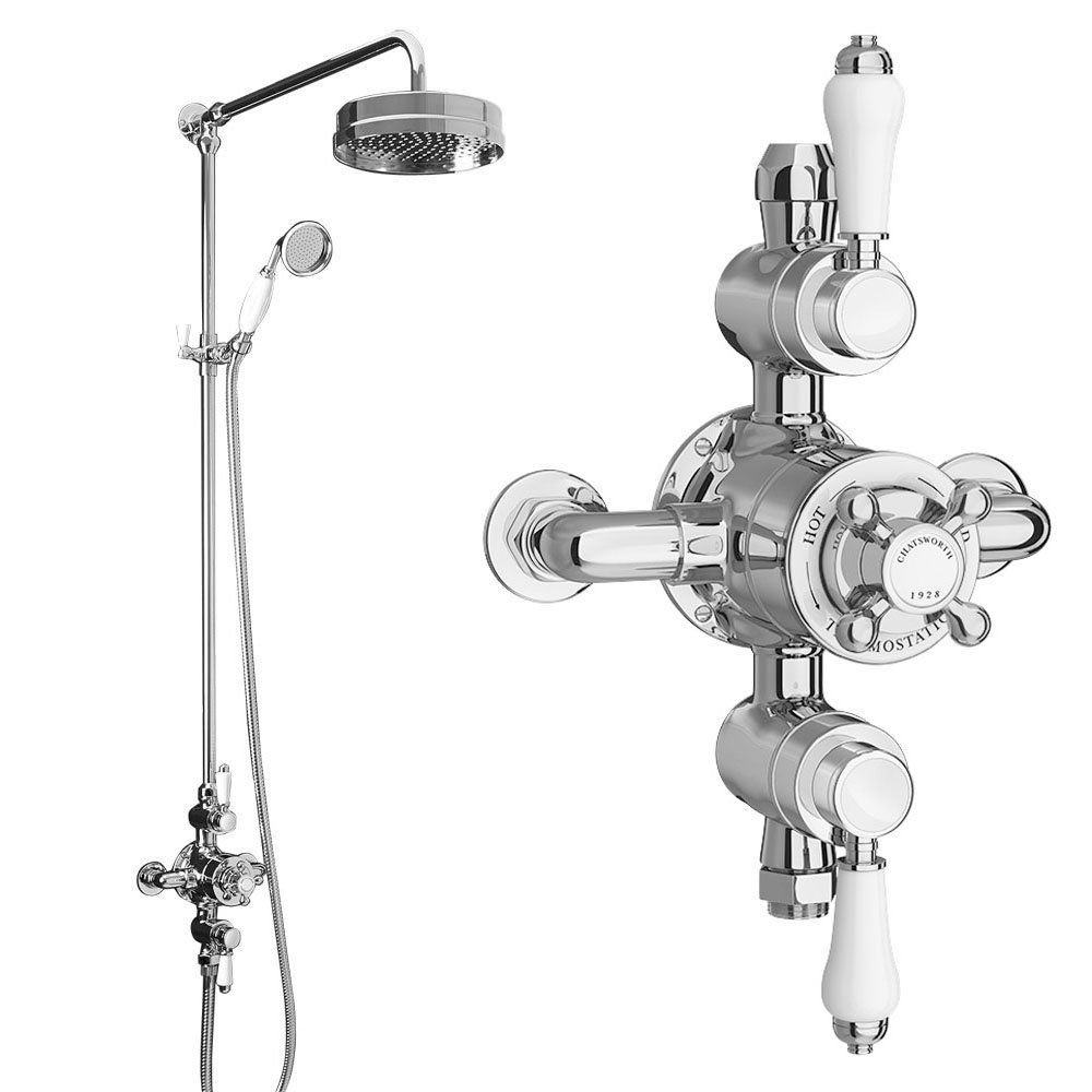 Chatsworth 1928 Traditional Triple Exposed Shower Valve Inc. Luxury ...