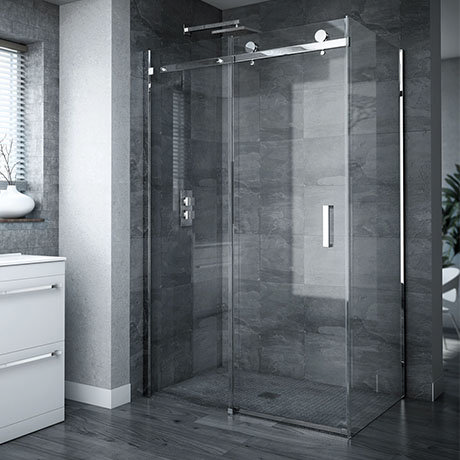 Frameless 1200 x 800 Sliding Door Shower Enclosure