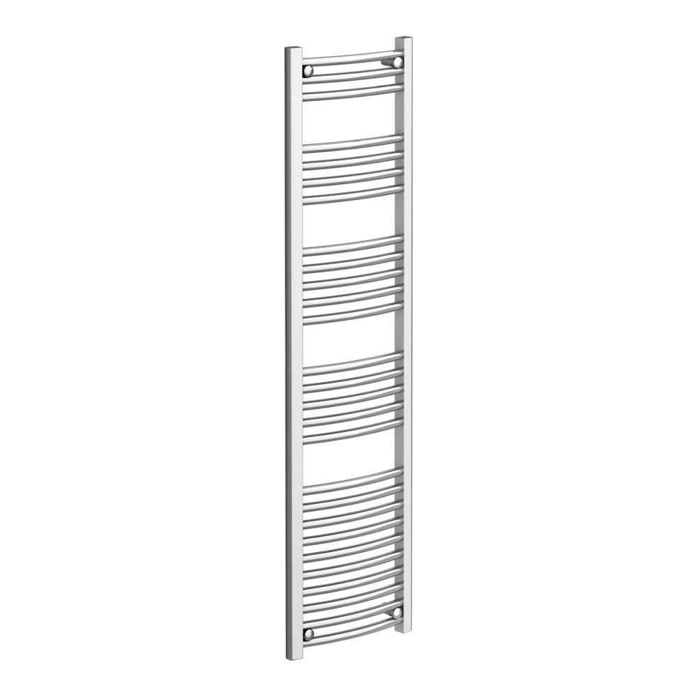 Diamond Curved Heated Towel Rail - W400 x H1600mm - Chrome at Victorian ...