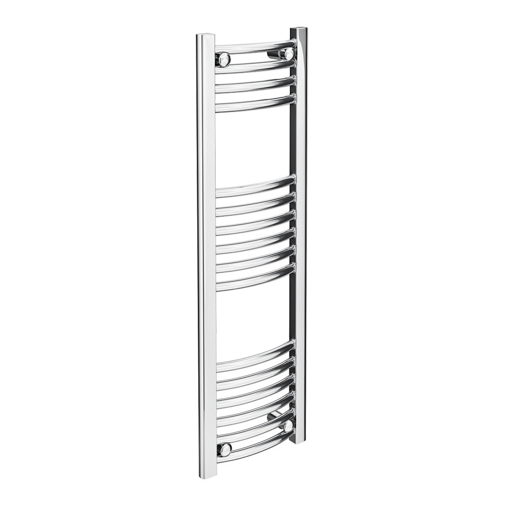 Diamond Curved Heated Towel Rail - W300 x H1000mm - Chrome at Victorian ...