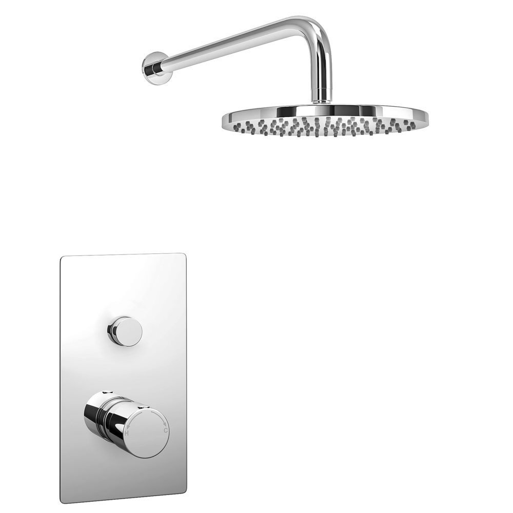 Cruze Round Concealed Push-Button Valve + Rainfall Shower Head ...