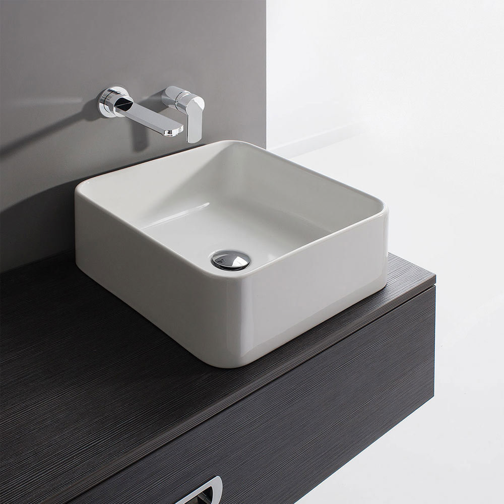 Crosswater Bold Countertop Basin | 400 x 400mm | Victorian Plumbing.co.uk