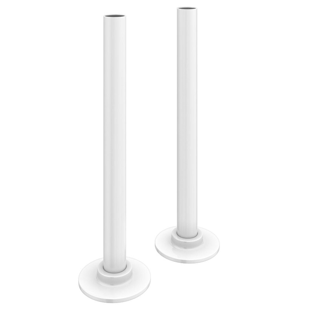 Arezzo 180mm Matt White 15mm Pipe Kit for Radiator Valves | Victorian ...