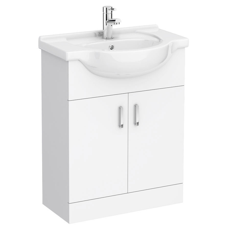 Cove White 650mm Vanity Unit (Flat Packed) | Victorian Plumbing uK