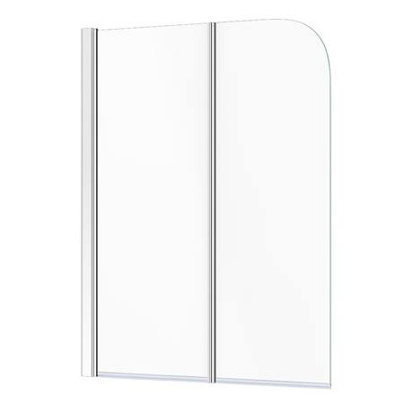 Cruze 1100 x 1400 Chrome 6mm Bi-Fold Curved Corner Bath Screen ...