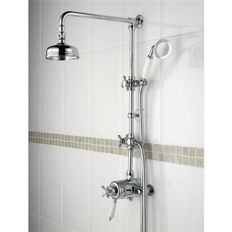 Bristan - 1901 Thermostatic Surface Mounted Shower w/ Rigid Riser ...