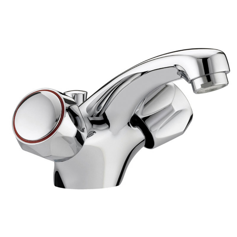 Bristan - Club Mono Basin Mixer w/ Pop Up Waste - Chrome w/ Metal Heads ...