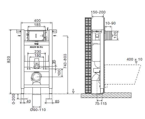 Compact Dual Flush Concealed Cistern With Toilet | Victorian Plumbing
