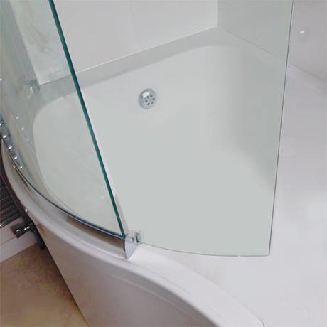 Cruze P-Shaped Sliding Bath Screen | Available At Victorian Plumbing