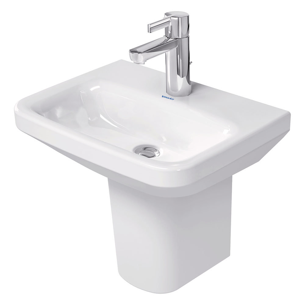 Duravit DuraStyle 450mm 1TH Handrinse Basin + Semi Pedestal