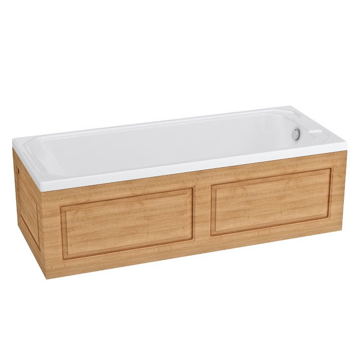 Devon Oak Single Ended Traditional Bath + Panels | Online Now