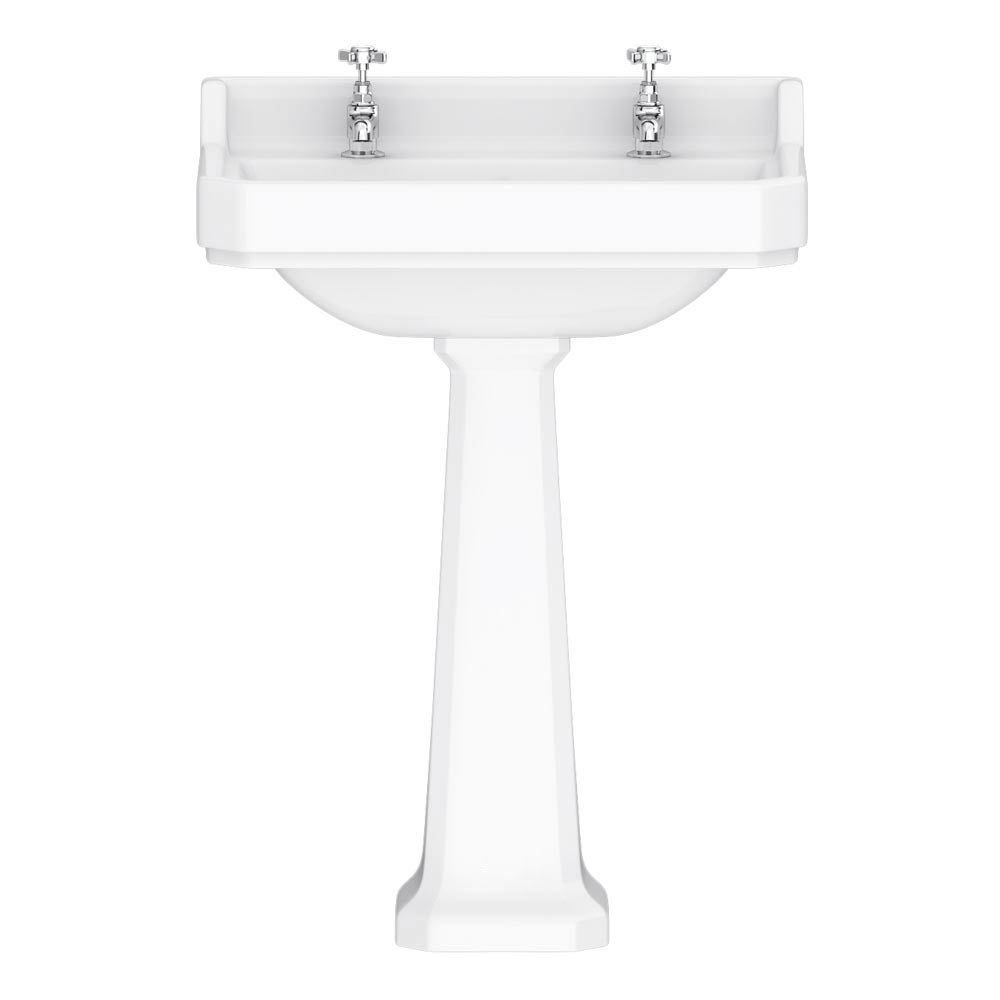 Downton Abbey Carlton Traditional Basin & Pedestal - 595mm Wide