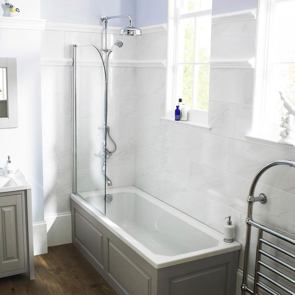 Downton Abbey Chrome Shower With Spout | Now At Victorian Plumbing