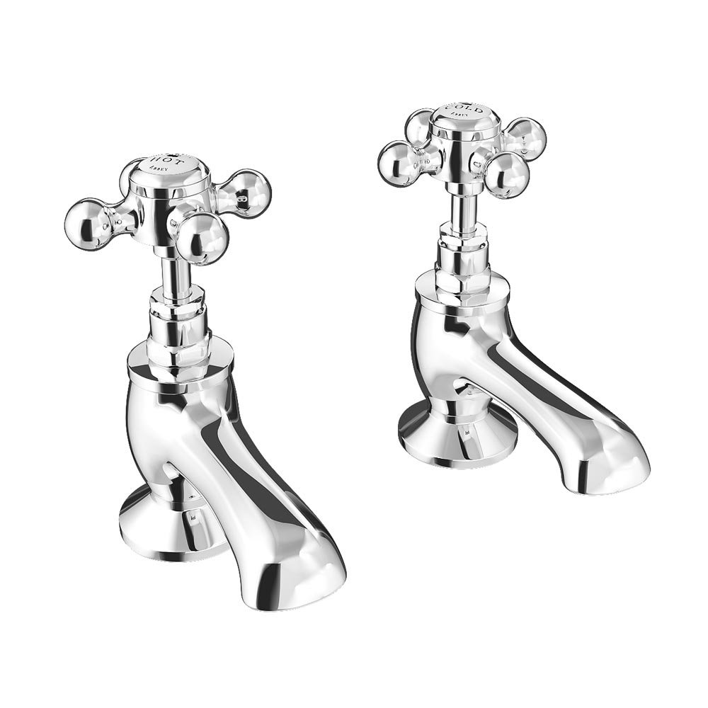 Downton Abbey Traditional Basin Taps - Chrome | Victorian Plumbing