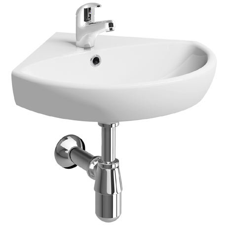 Twyford E100 Round 500mm 1TH Corner Basin | Victorian Plumbing