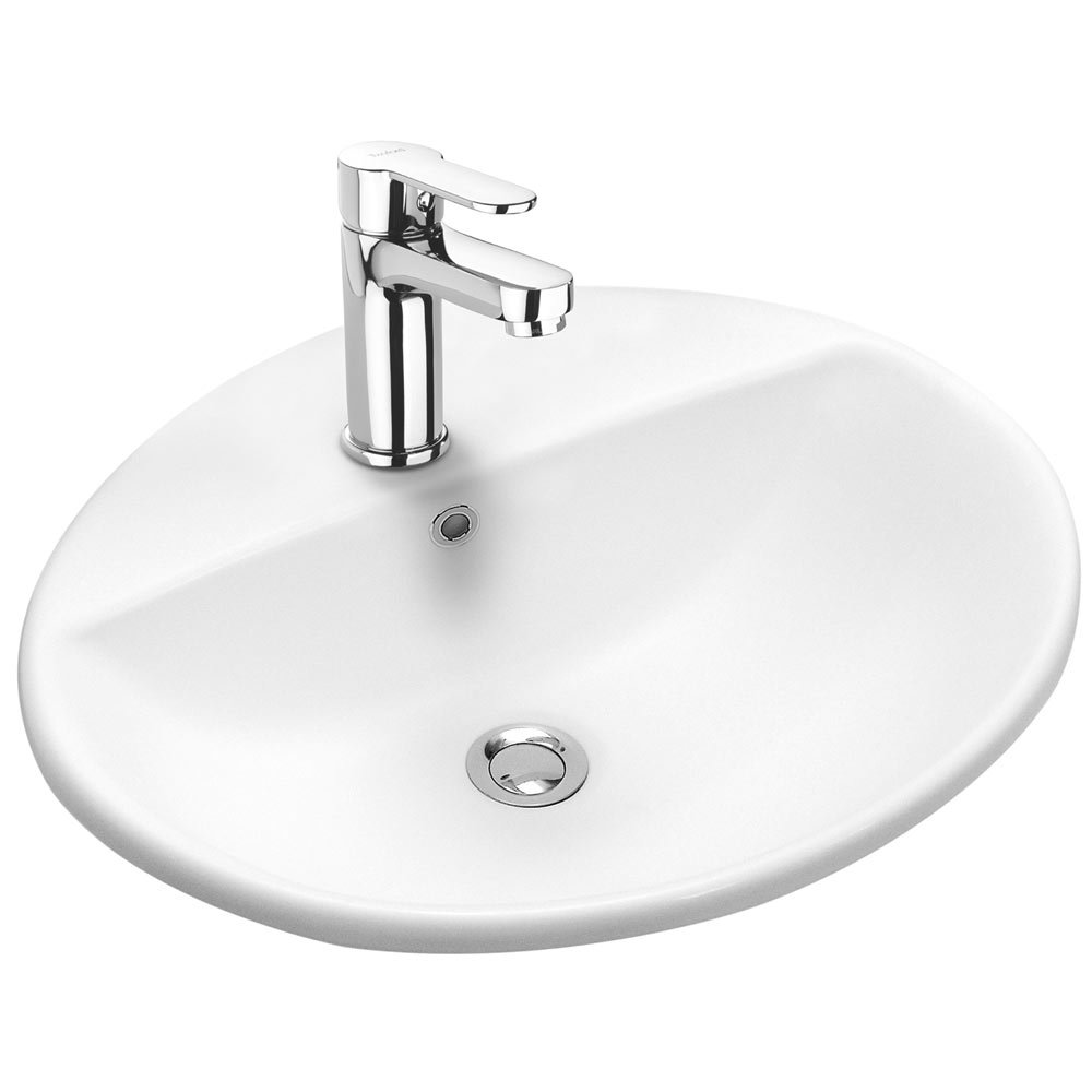 Twyford E100 Round 2TH Inset Countertop Basin | Victorian Plumbing
