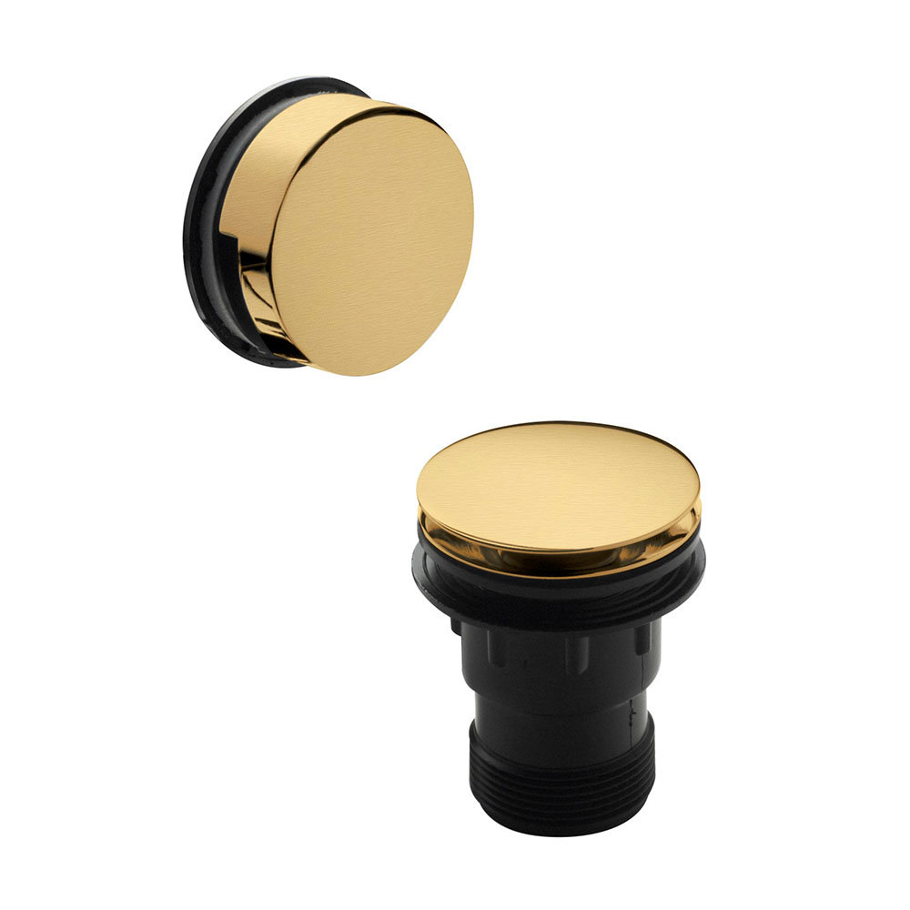 Hudson Reed Brushed Brass Easyclean Push button Bath Waste - E827