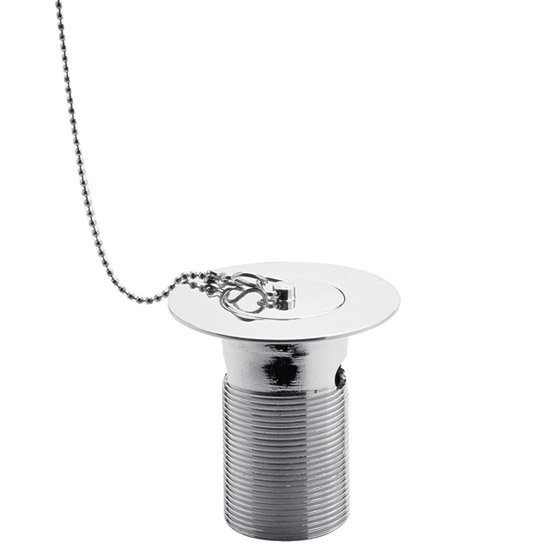 Chrome Belfast Sink Waste with Brass Plug & Ball Chain 70mm - EA353 at ...