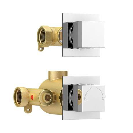 Milan Concealed Individual Stop Tap + Thermostatic Control Shower Valve ...