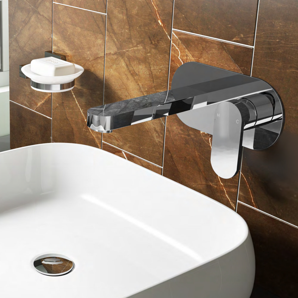 Elite Wall Mounted Basin Mixer Tap | Single Lever | Victorian Plumbing