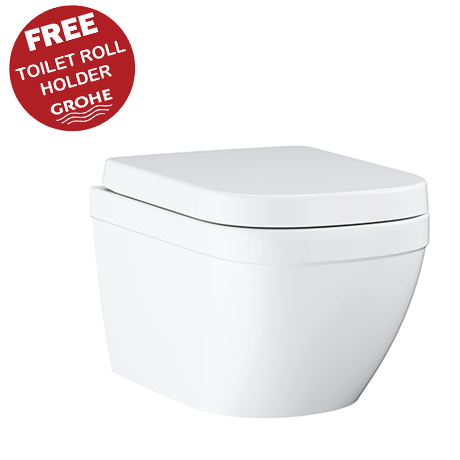 Grohe Euro Rimless Wall Hung Toilet with Soft Close Seat