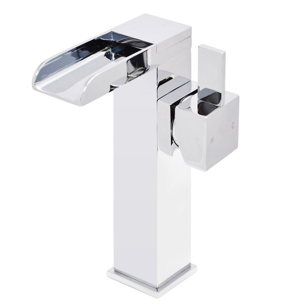 Edge High Rise Waterfall Basin Mixer With Counter Top Basin | Online