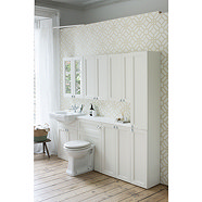 Burlington Two Door Mirror Cabinet Matt White Victorian Plumbing co uk