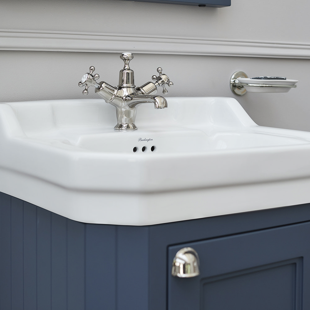 Burlington Edwardian 560mm Basin & Blue Freestanding Rectangular ...