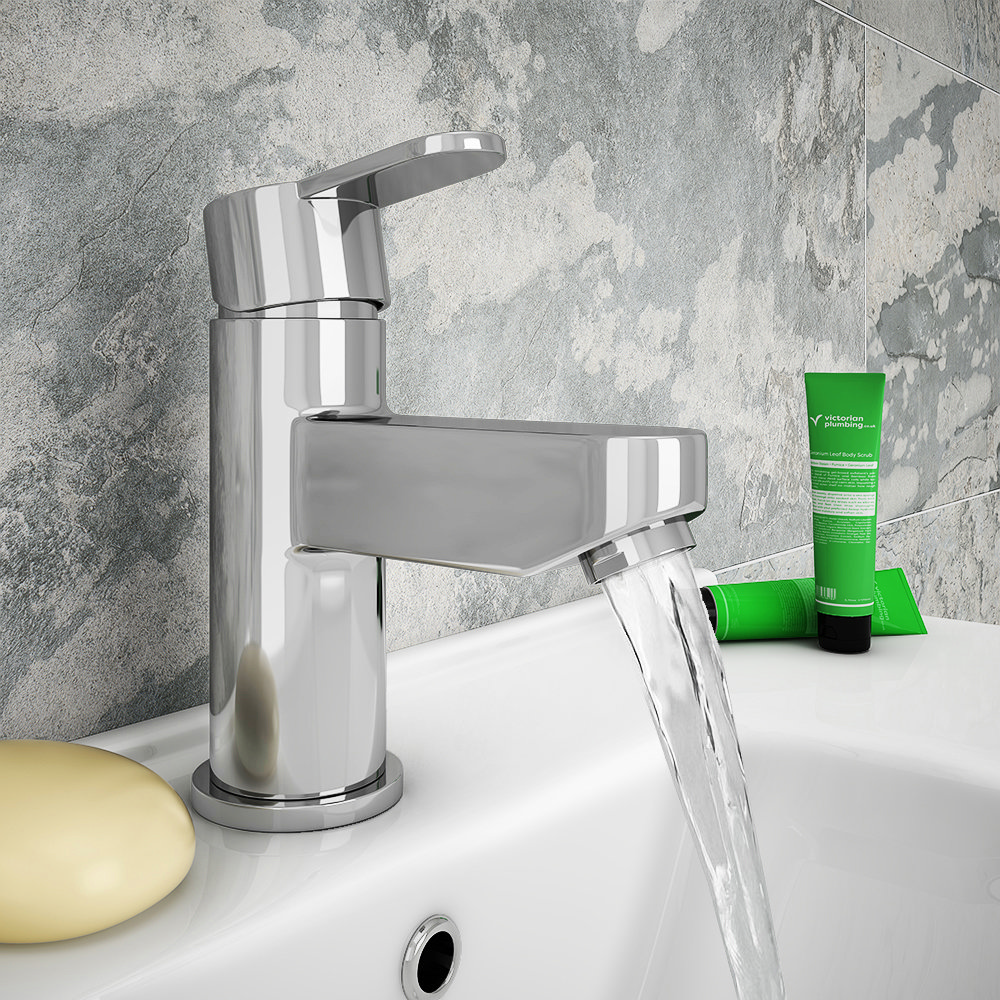 Gio Modern Basin Tap + Waste | Now Available Online At Victorian Plumbing