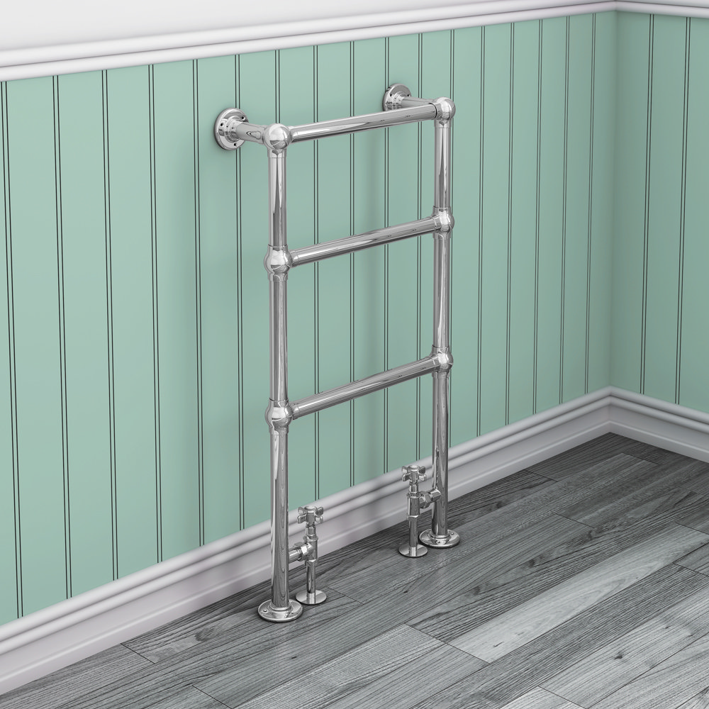 Hamilton Traditional 949 x 498mm Chrome Towel Rail at Victorian Plumbing UK