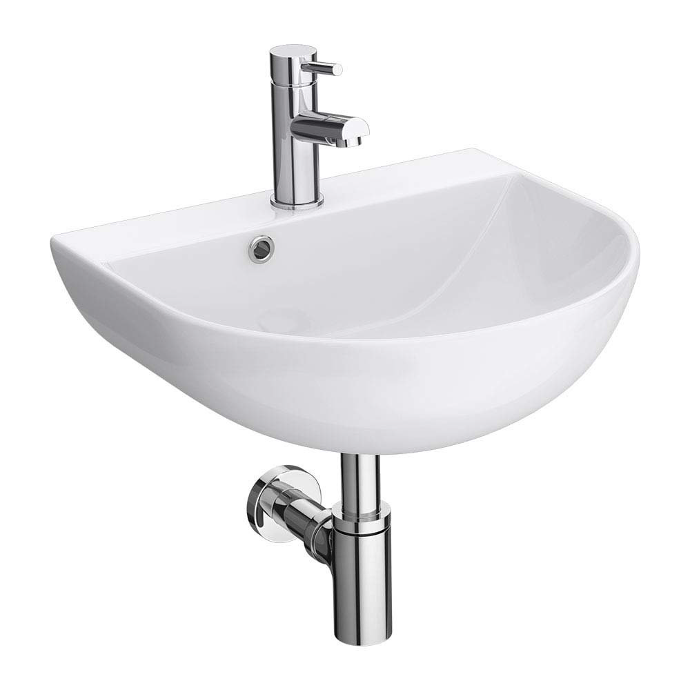 Harmonia Curved Wall Hung Basin 1TH | At Victorian Plumbing.co.uk
