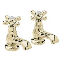 Heritage Ryde Basin Pillar Taps | Vintage Gold | Available Online