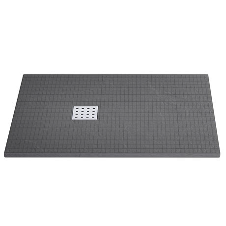 Imperia Graphite Mosaic 1200 x 800mm Slate Effect Rectangular Shower ...