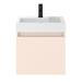 Milan Juno 500 x 360mm Matt Blush Pink Wall Hung Vanity Unit ...