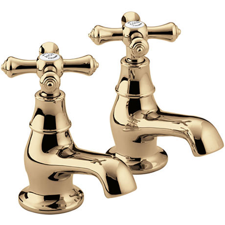 Bristan - Colonial Basin Taps - Gold Plated - K-1/2-G at Victorian ...