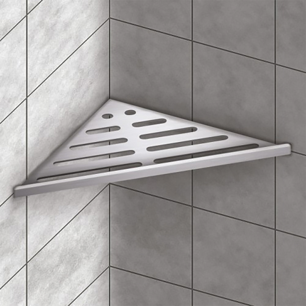 Genesis Bright Silver Aluminium Shower Shelf